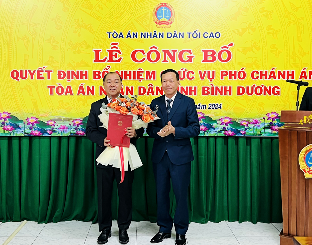 Bổ Nhiệm Phó Chánh án Tand Tỉnh Bình Dương
